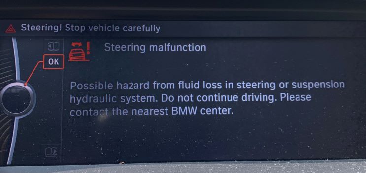 Steering malfunction error- 2011 X5 35D - Xoutpost.com